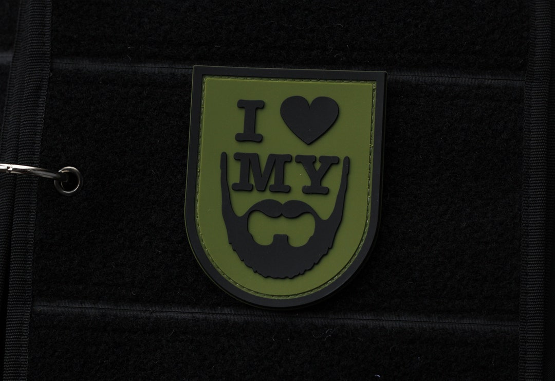 PVC Patch Tactical Morale Patch Velcro Patch I Love My Beard - Etsy