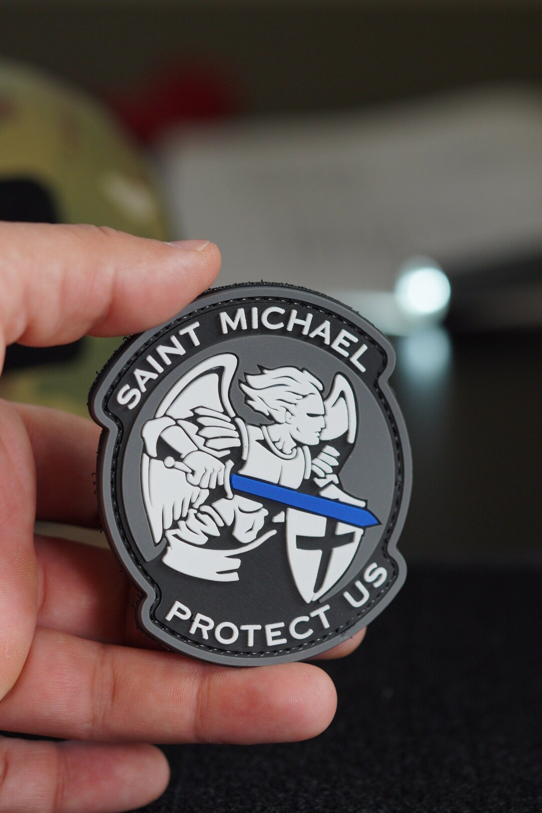 PVC Patch Tactical Morale Patch Velcro Patch Saint Michael Protect Us - Etsy