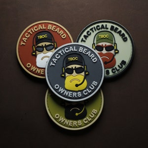 PVC Tactical Morale Patch Tactical Beard Owner Club - Etsy