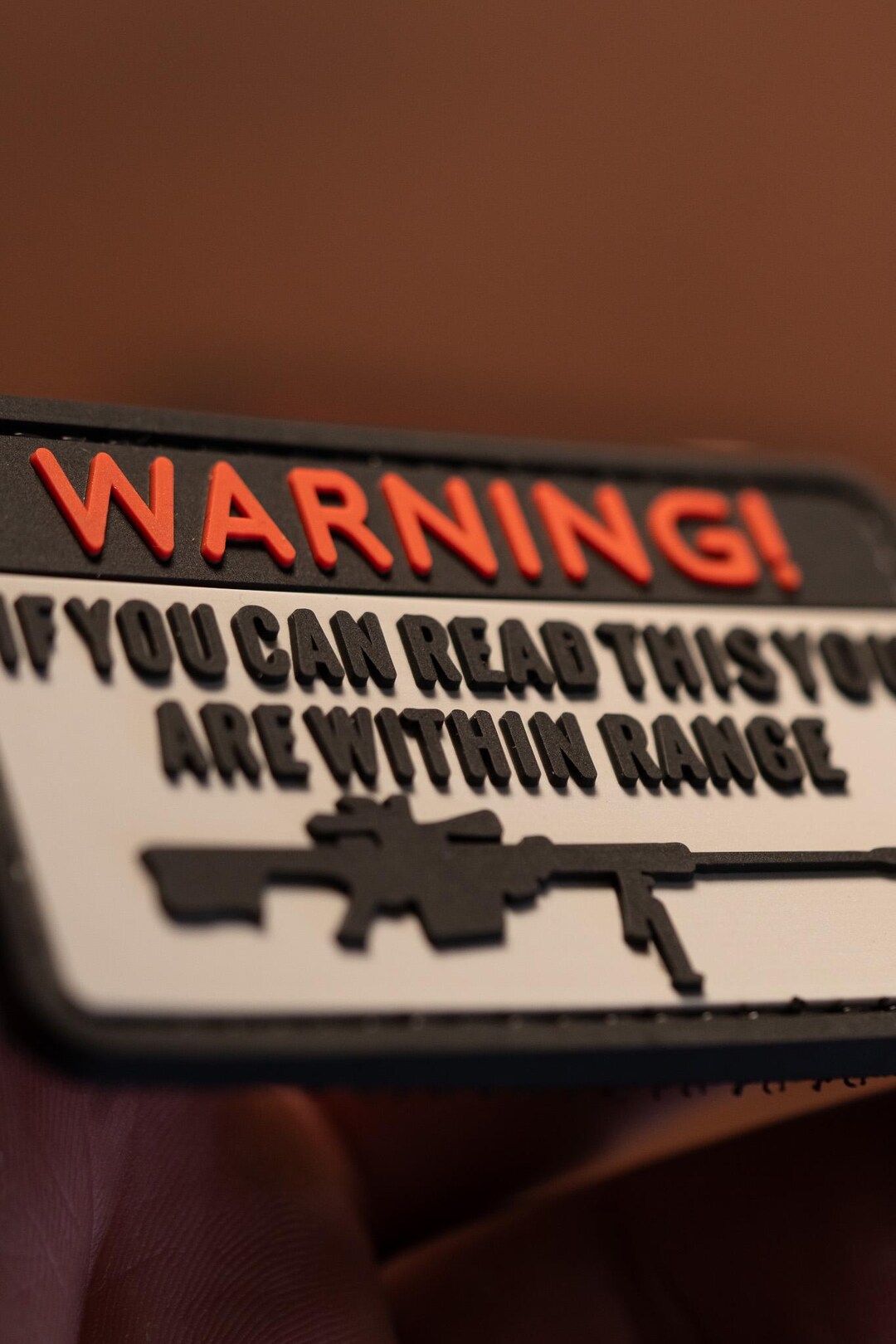 PVC Morale Patch Warning | Tactical Gear Patch | Hook Backing - Etsy