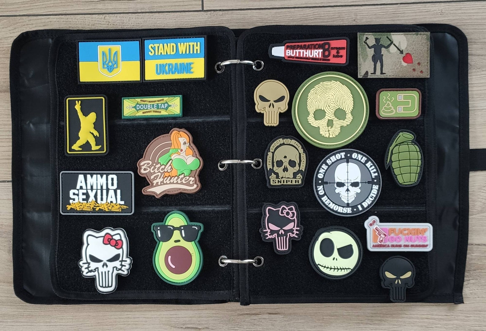 Patch Display Storage Case/book | Loop Panel for PVC Morale Patches - Etsy
