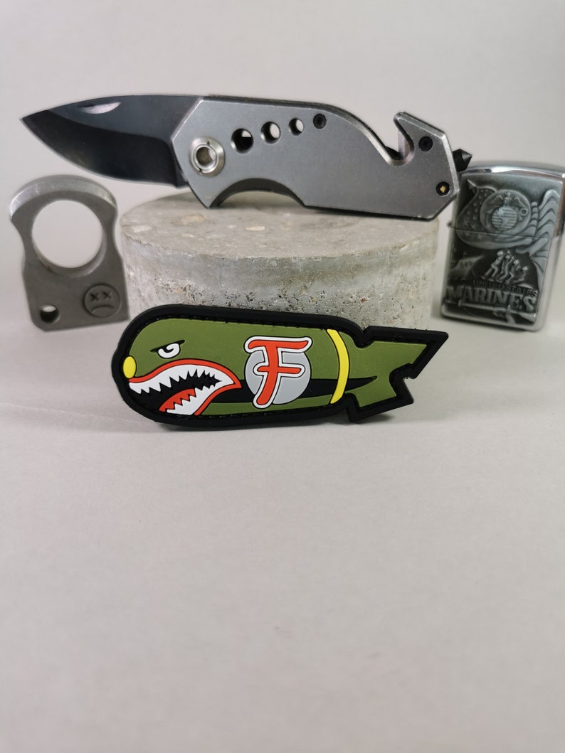 F Bomb Shark PVC Tactical Morale Patch – Hook Backing - Etsy