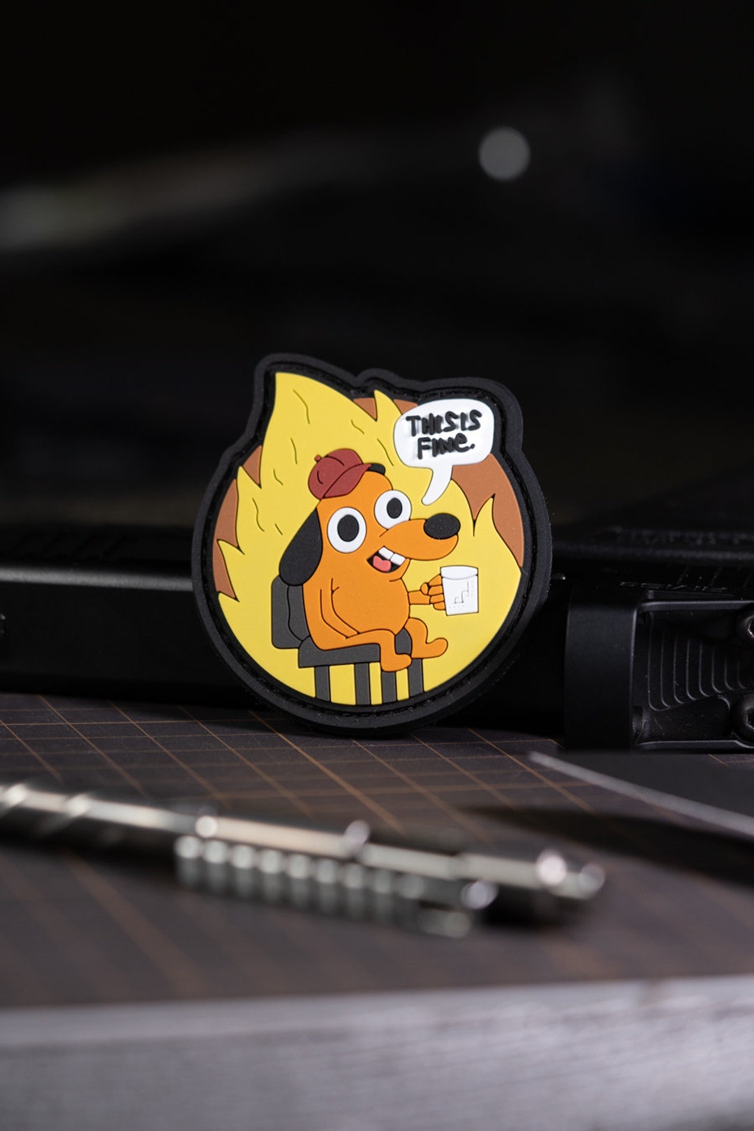 PVC Patch Morale Patch Meme Patch This is Fine PVC Tactical Morale Patch, Hook and Loop Patch - Etsy