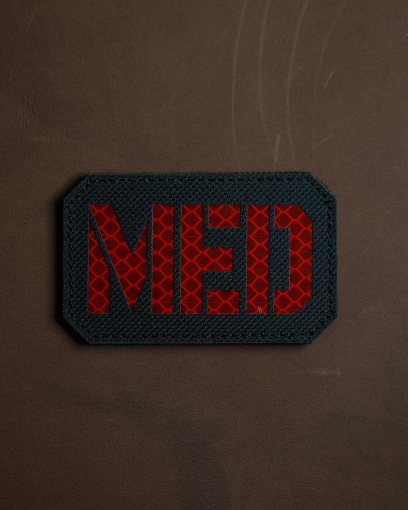 Morale Patch MED Reflective | Laser Cut Tactical Badge | Hook Backing ...