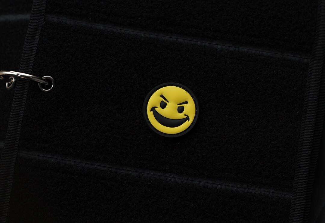 Evil Smiley Face PVC Tactical Morale Patch – Hook Backing - Etsy