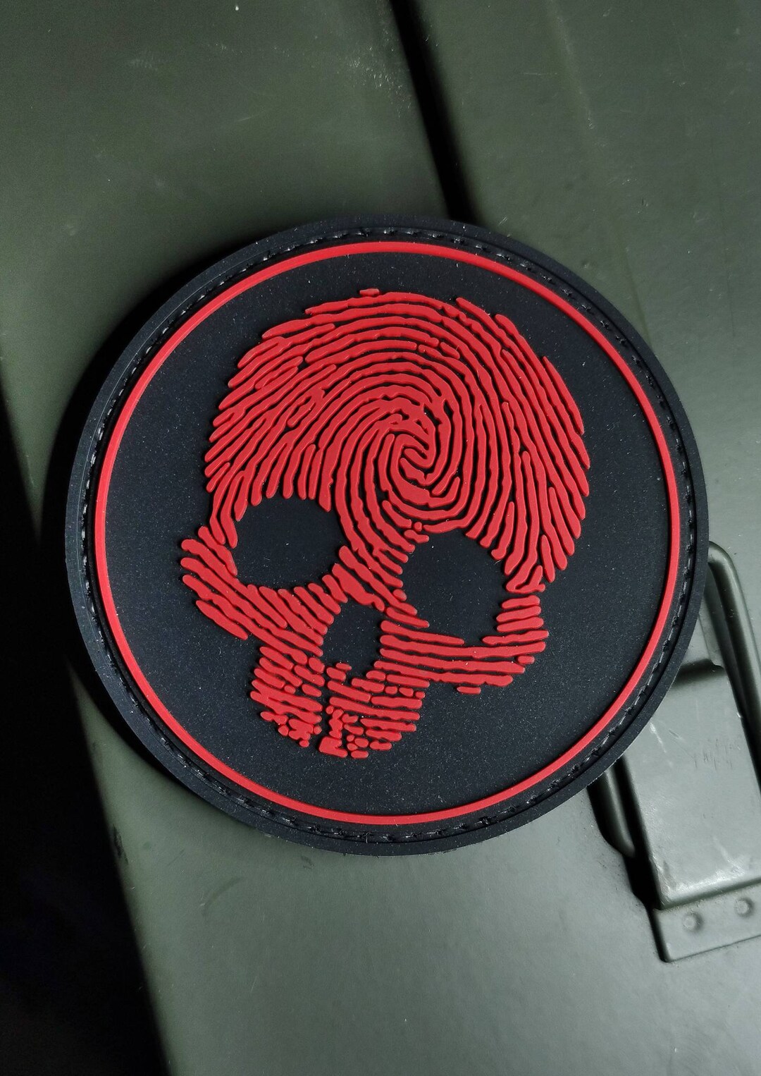 PVC Tactical Morale Patch SKULL Finger Print - Etsy
