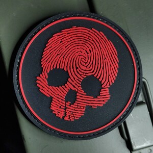 PVC Tactical Morale Patch SKULL Finger Print - Etsy