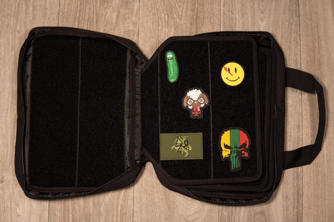 Patch Display & Storage Case – Travel Suitcase With Loop Panels for ...
