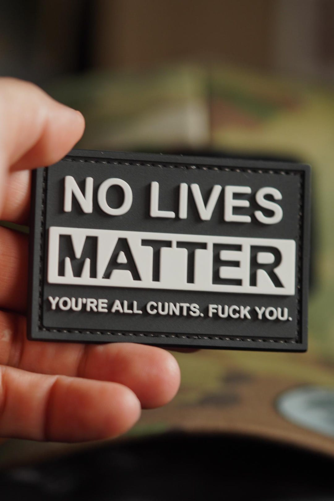 Dark Humor PVC Tactical Morale Patch – “no Lives Matter” – Hook Backing ...
