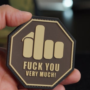 PVC Morale Patch | Middle Finger | Tactical Gear Patch | Hook Backing ...