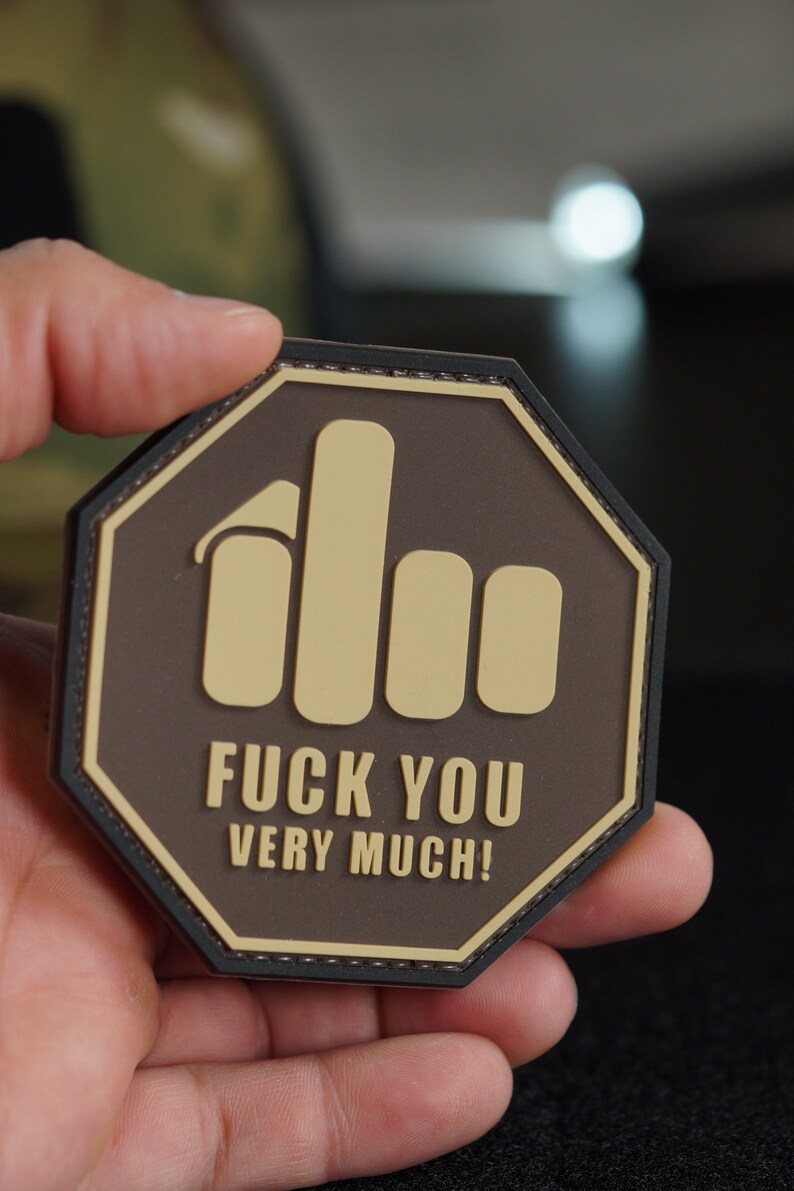 PVC Morale Patch | Middle Finger | Tactical Gear Patch | Hook Backing ...
