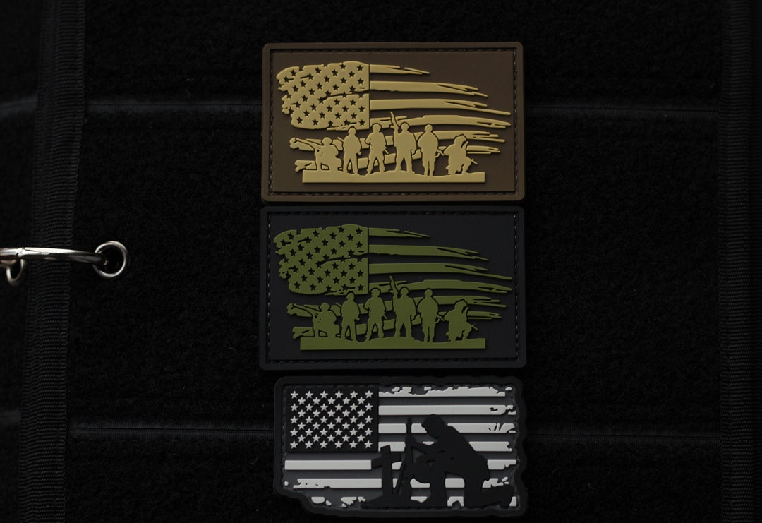 PVC Patch Tactical Morale Patch Velcro Patch American Flag - Etsy