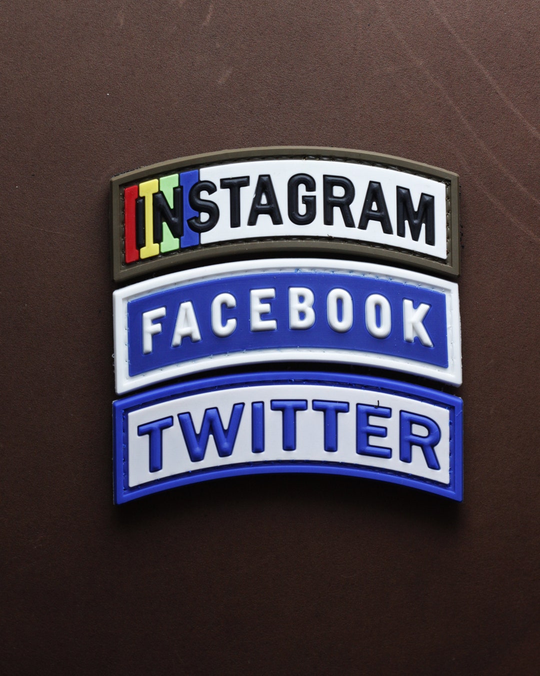 PVC Tactical Morale Patch, Instagram, Facebook, Twitter, - Etsy