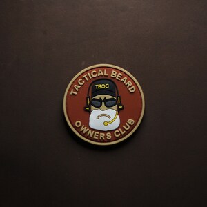 PVC Morale Patch | Tactical Beard Owner Club | Hook Backing - Etsy