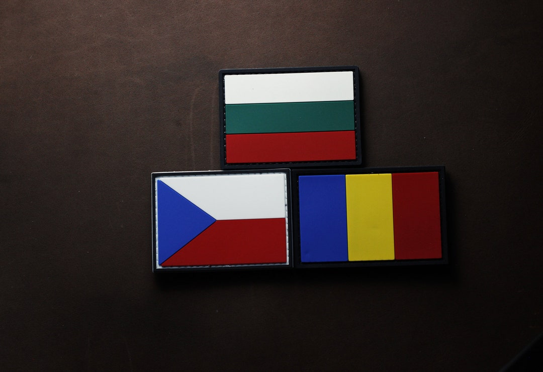 PVC Patch Morale Patch Flag, Bulgaria, Romania, Czech Republic - Etsy