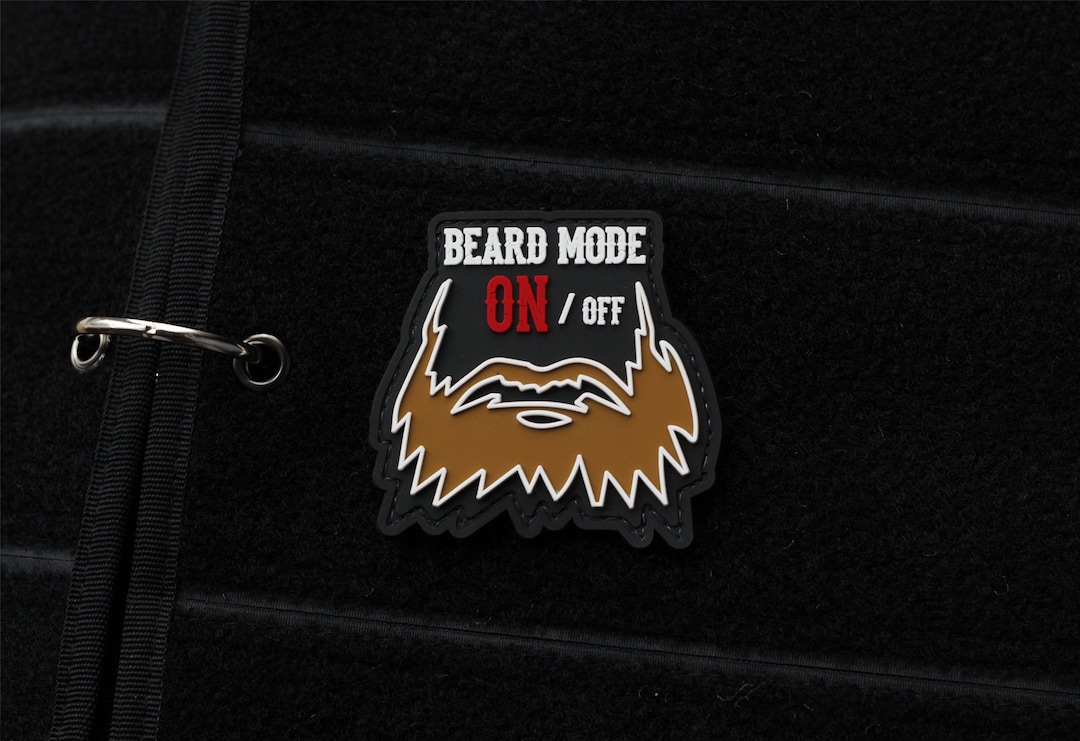 PVC Morale Patch Beard Mode On/off - Etsy