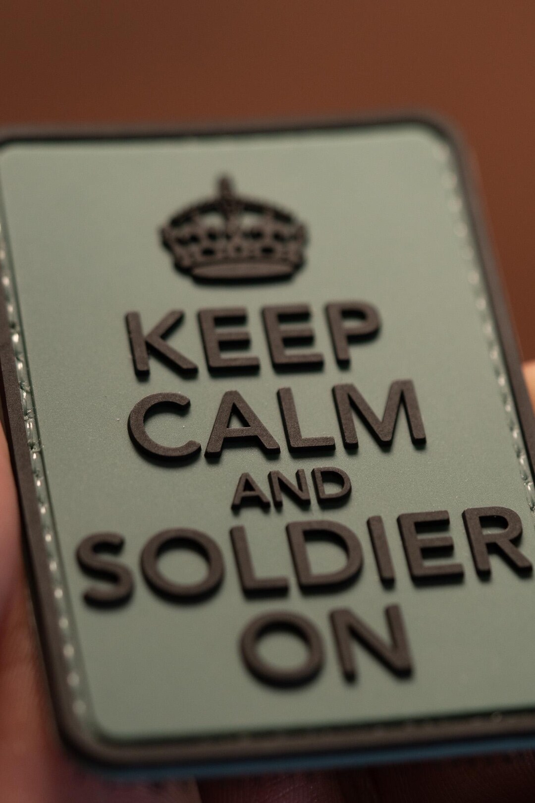 Keep Calm and Soldier on PVC Tactical Morale Patch – Hook Backing - Etsy