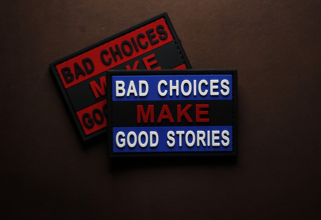 PVC Patch Bad Choices , Tactical Morale Patch, Hook and Loop Patch - Etsy