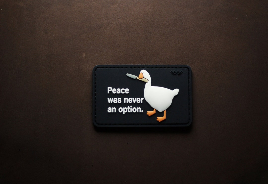 PVC Morale Patch | Duck: Peace Was Never an Option - Hook and Loop ...