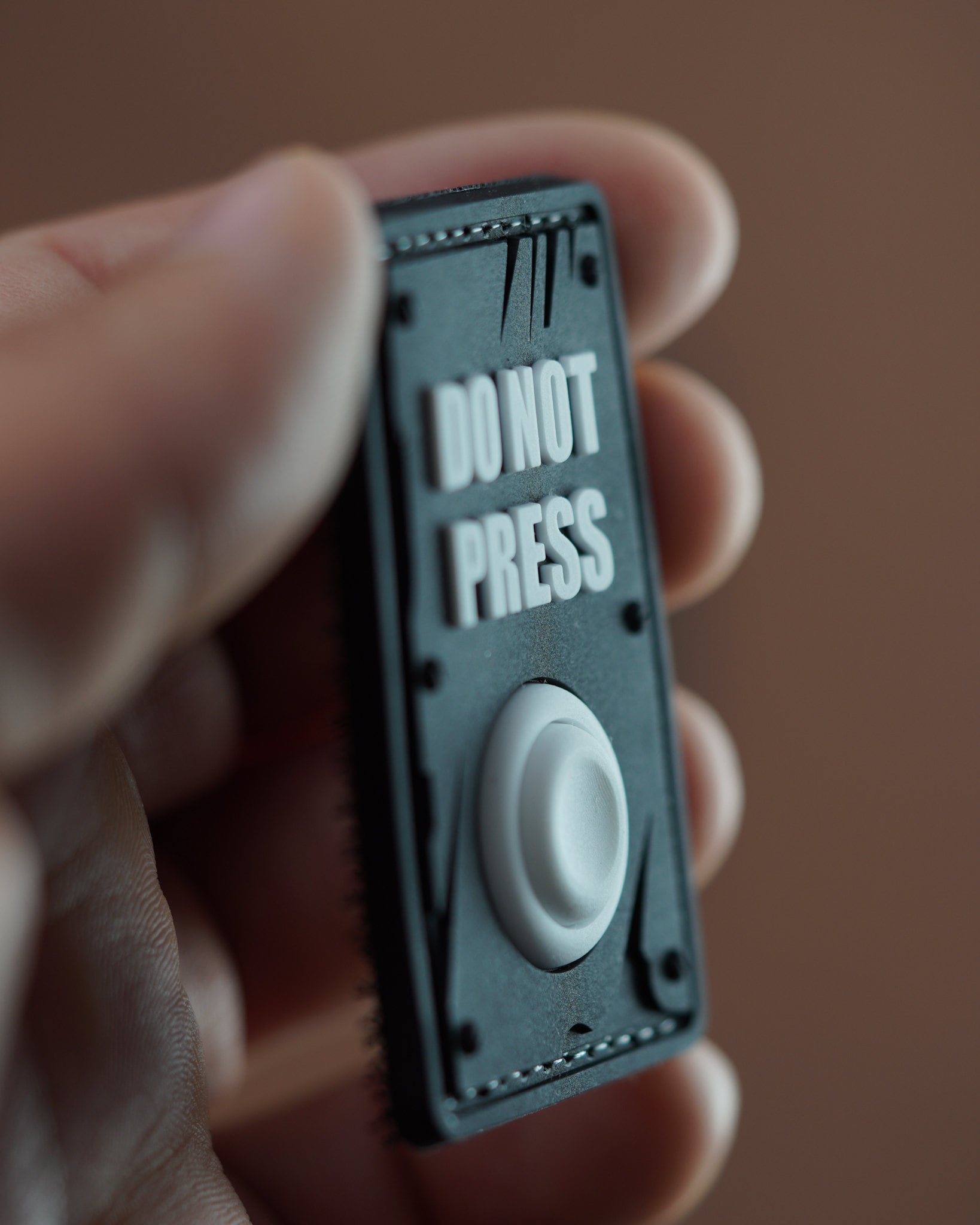 PVC Morale Patch Do Not Press Button | Tactical Hook Backing Gear ...