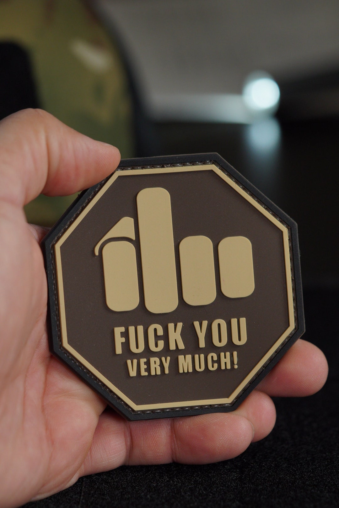 PVC Morale Patch | Middle Finger | Tactical Gear Patch | Hook Backing ...
