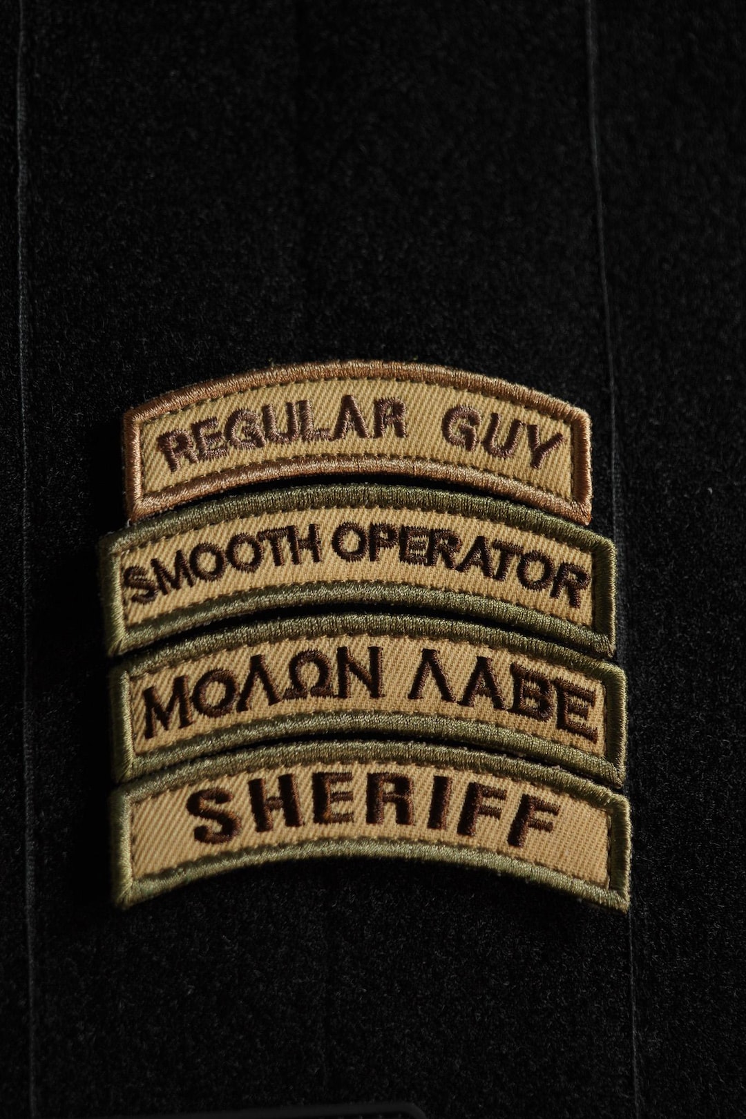 Woven Tactical Morale Patch Regular Guy, Smooth Operator, Molon Labe, Sheriff - Etsy