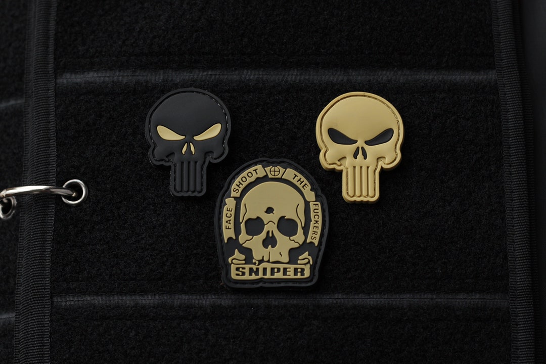 PVC Tactical Morale Patch SKULL Punisher, Skull Sniper - Etsy