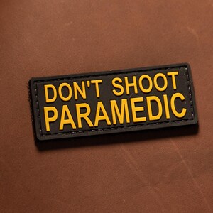 PVC Tactical Morale Patch Don't Shoot PARAMEDIC - Etsy