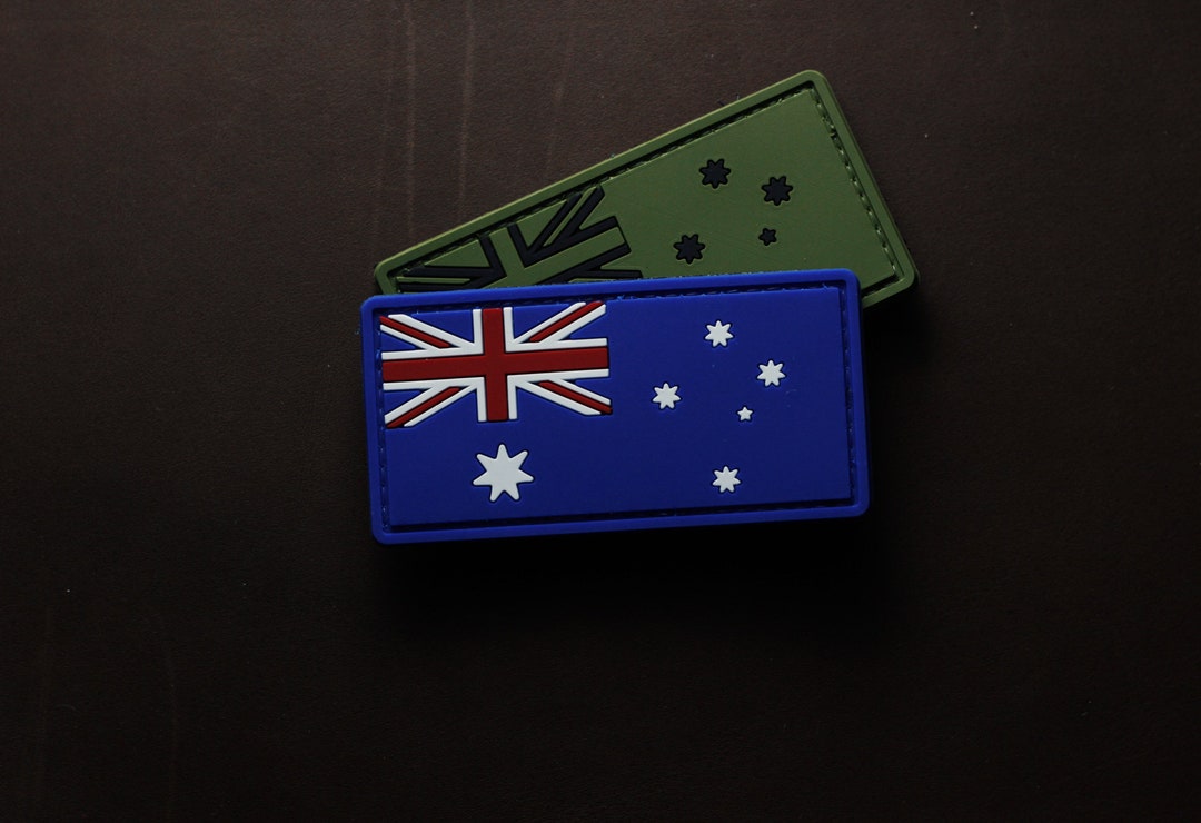 PVC Patch Tactical Morale Patch Australia Flag Hook Backing Bag Jacket ...