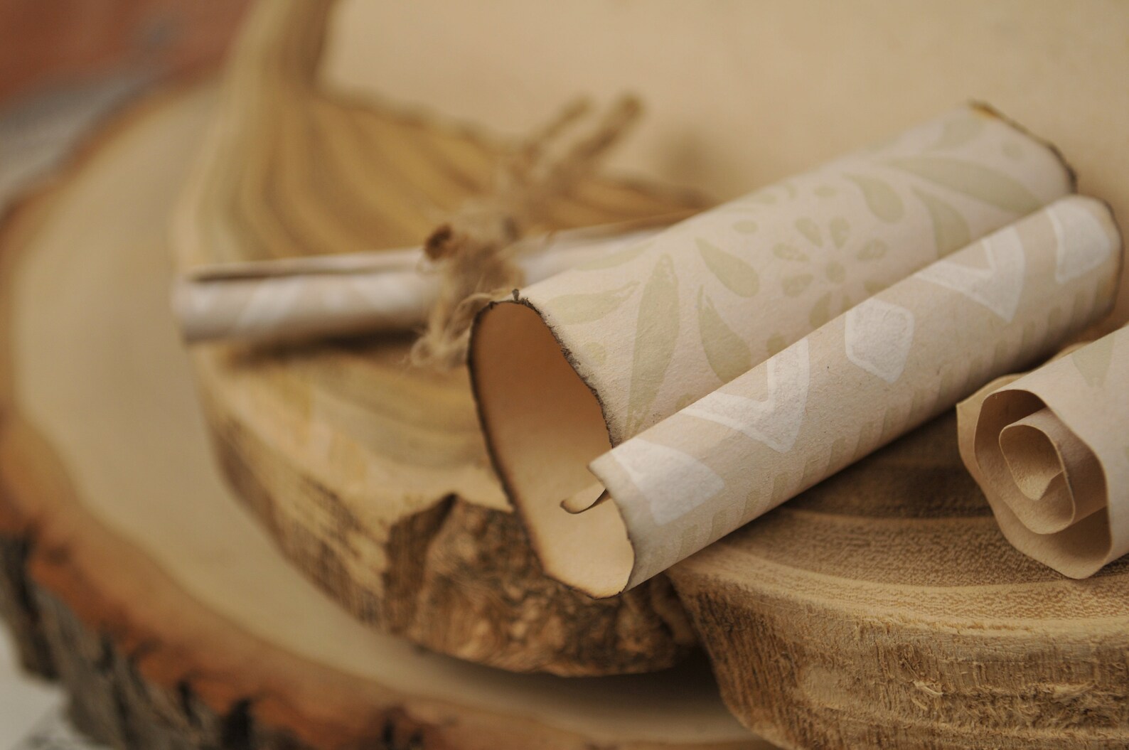 Vintage Paper Scrolls Paper Scrolls With Burnt Ends Paper Scrolls Tied ...