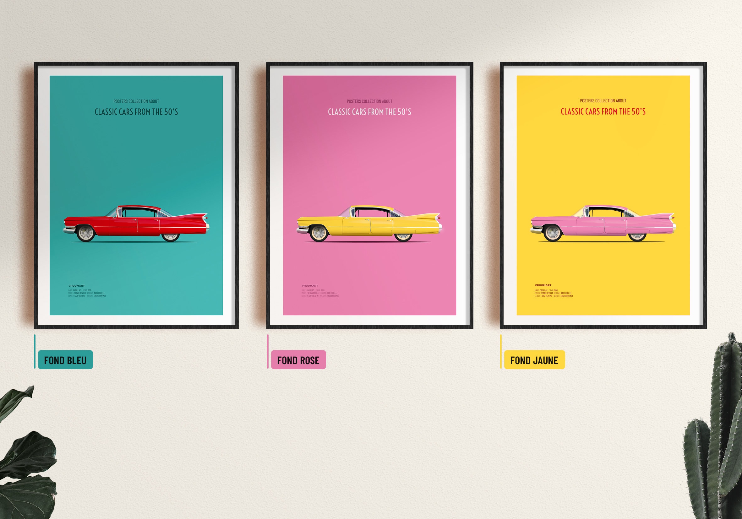 CADILLAC Sedan Deville 1959 Classic Car Poster Print - Etsy