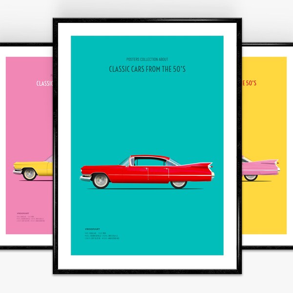 1959 Cadillac Poster - Etsy