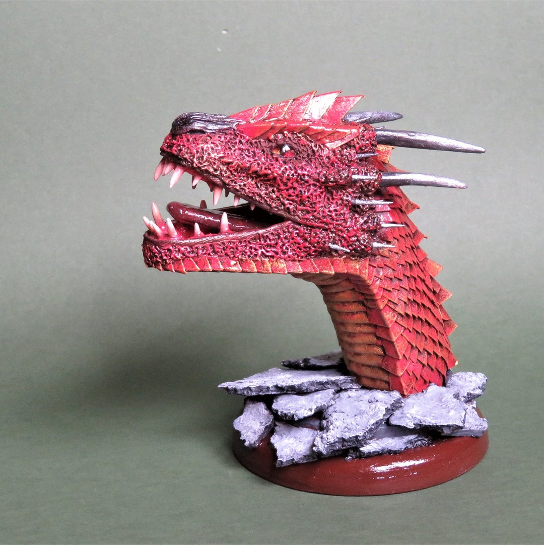 Dragon Head Trophy Head manganese Fantasy MINI Free Standing - Etsy