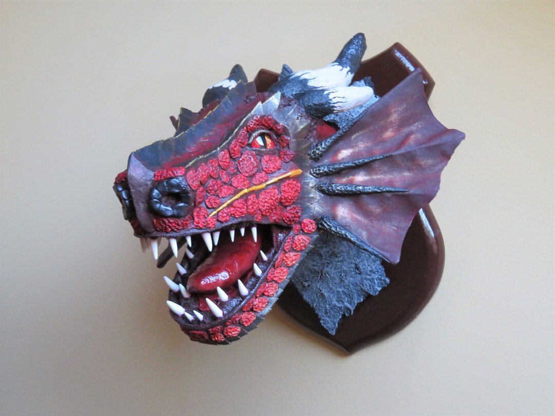 Dragon Head Trophy radon Fantasy Decorative Wall Hanging - Etsy