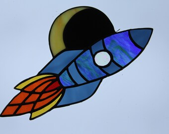 Rocket Stained Glass - Etsy