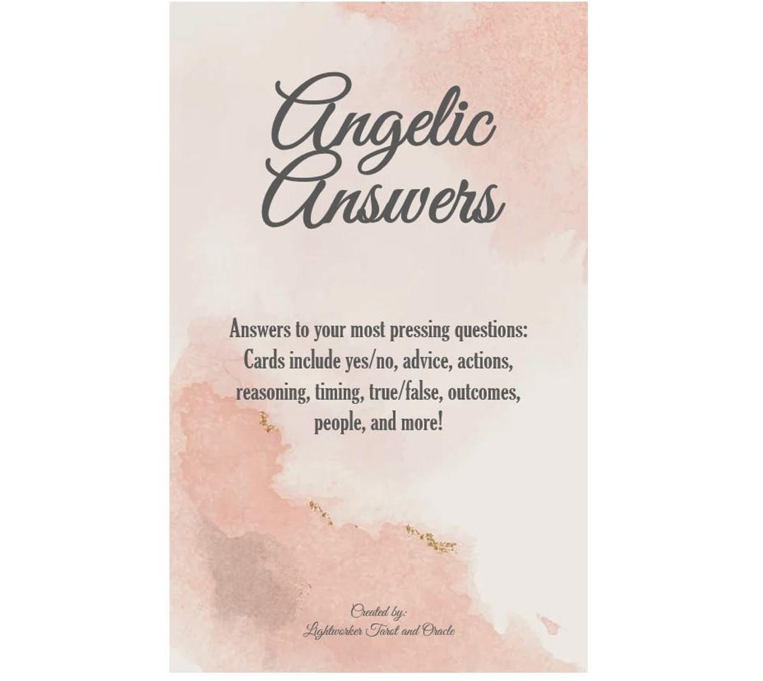 Angelic Answers (ships From Asia - 3 Weeks) - Etsy