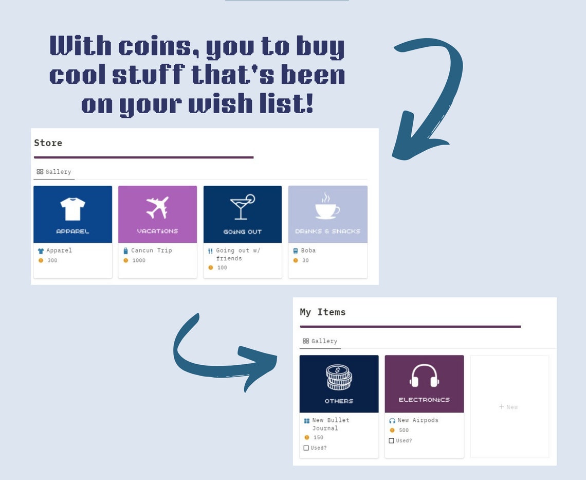 Life Gamification Notion Template | RGP Personal Planner | Game of Life ...