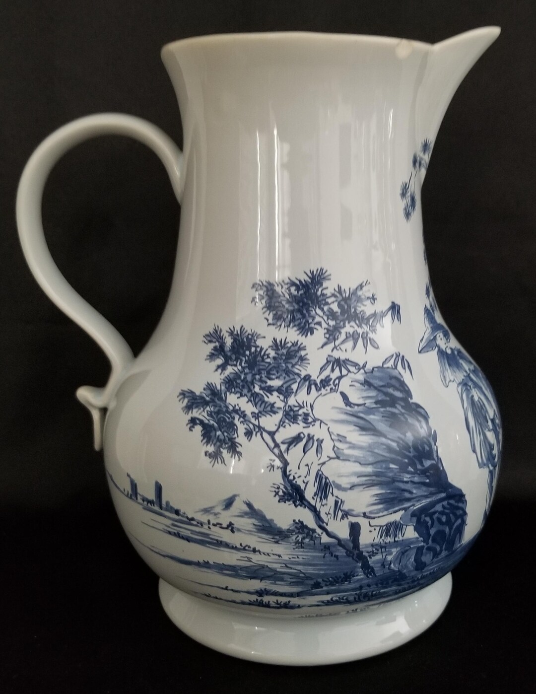 Vintage Williamsburg Restoration Pottery Delft Chinoiserie Water ...
