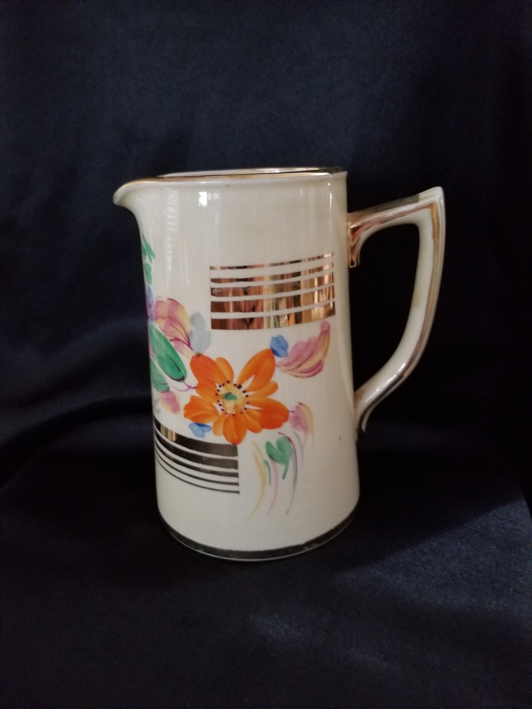 Vintage Sadler Pottery Floral Pattern 993 Milk Pitcher - Etsy