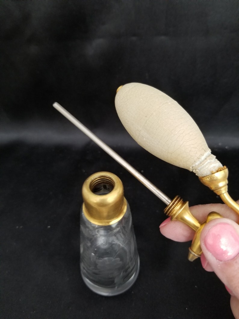 Vintage Devilbiss Floral Cut Glass Perfume Atomizer - Etsy