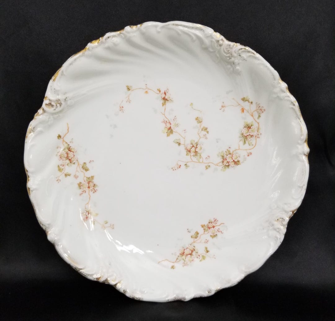 Antique KPM China Cherry Blossom Charger Plate - Etsy