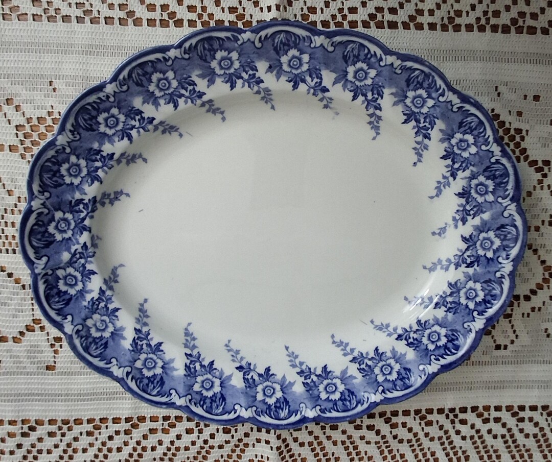 Antique F. Winkle & Co. Colonial Pottery "matlock" Pattern Oval Platter ...