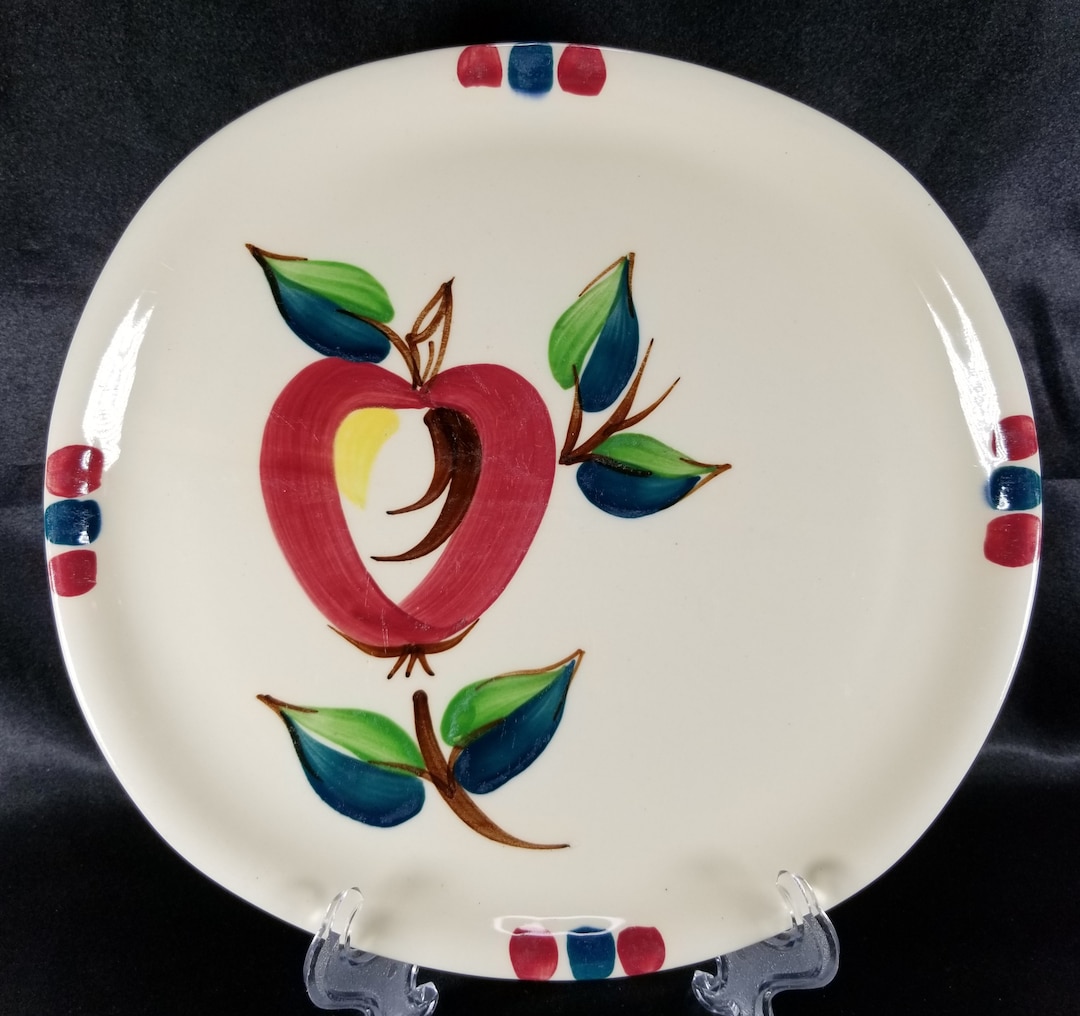 Vintage Purinton Slip Ware Pottery Apple Dinner Plate - Etsy
