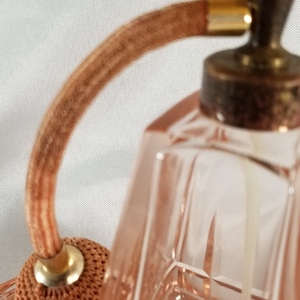 Vintage Hand Cut Pink Glass Perfume Atomizer - Etsy