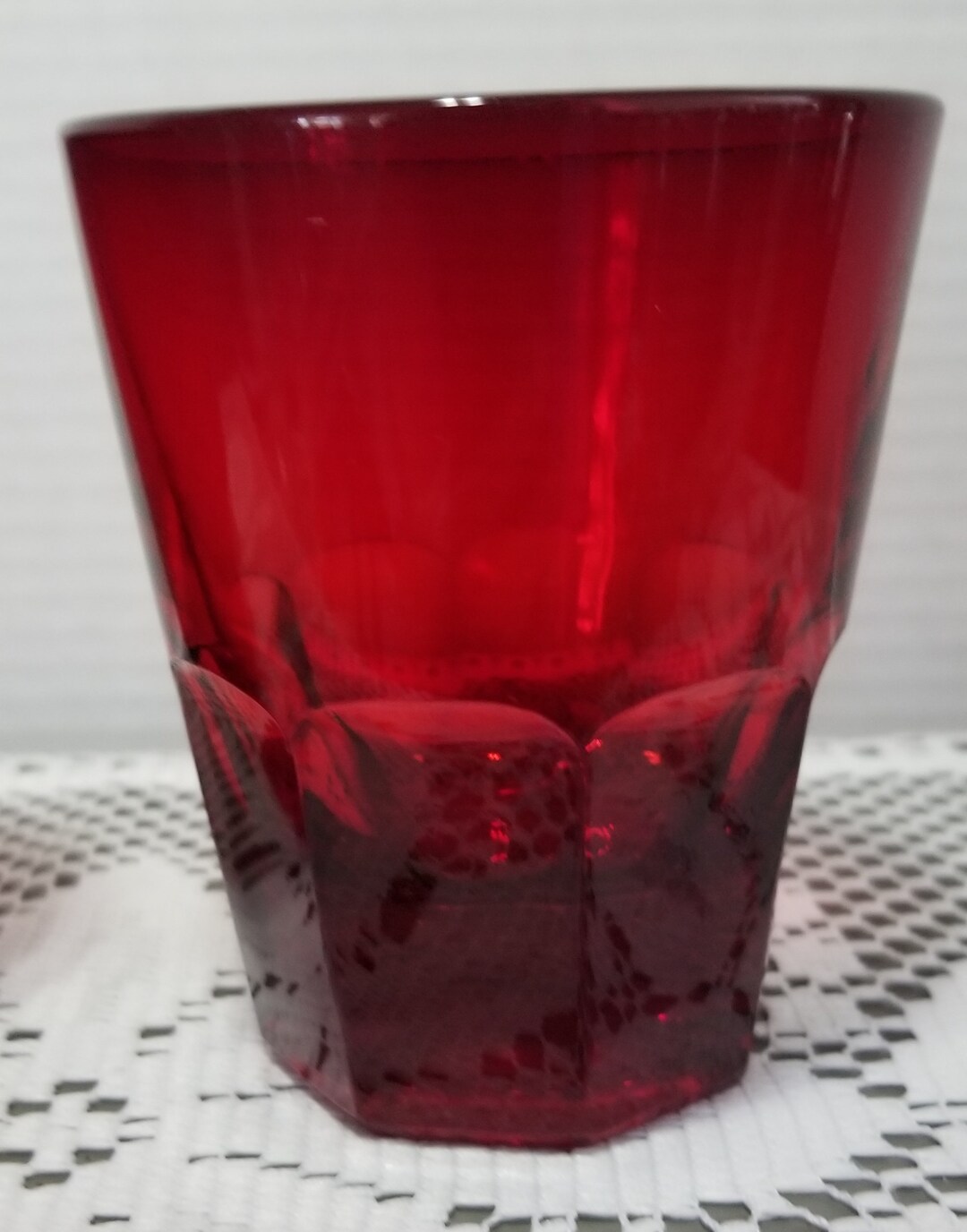 Vintage Royal Ruby Glass Old Fashioned Tumbler - Etsy