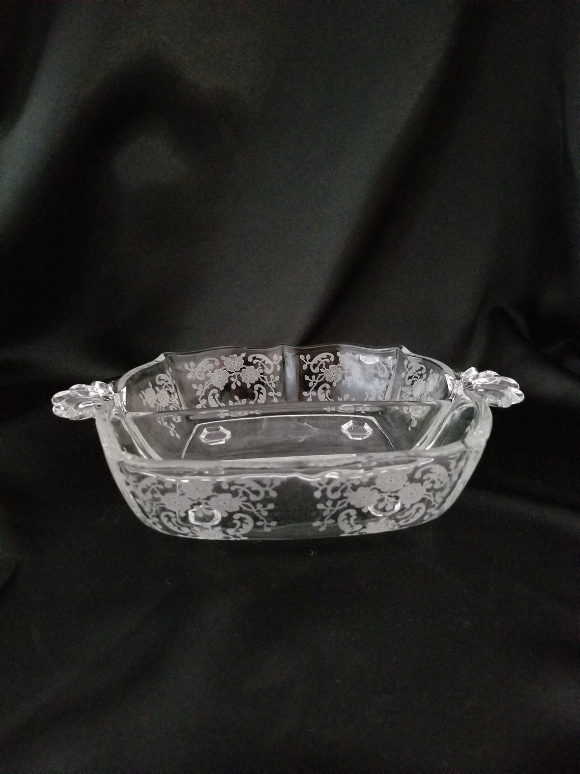 Vintage Fostoria Meadow Rose 2 Part Relish Dish - Etsy