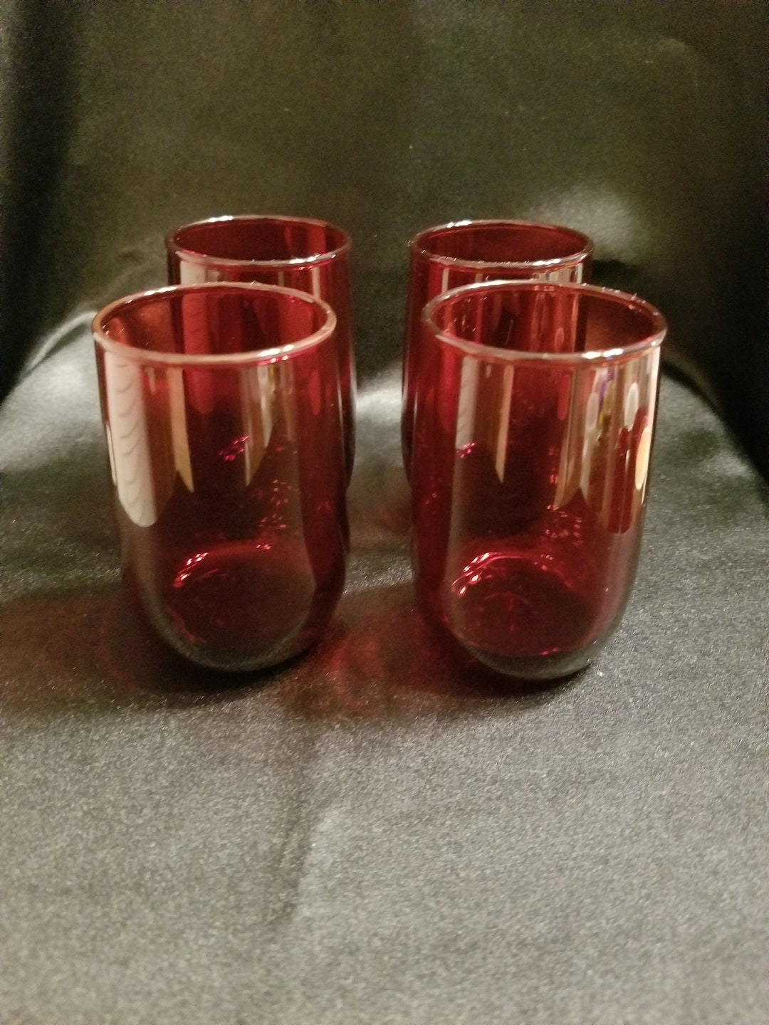 Vintage Royal Ruby Red Glasses by Anchor Hocking - Etsy