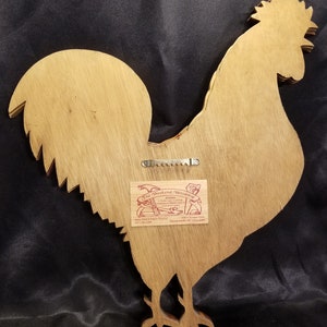 Intarsia Wooden Mosaic Rooster Wall Hanging by Hans Boecher - Etsy