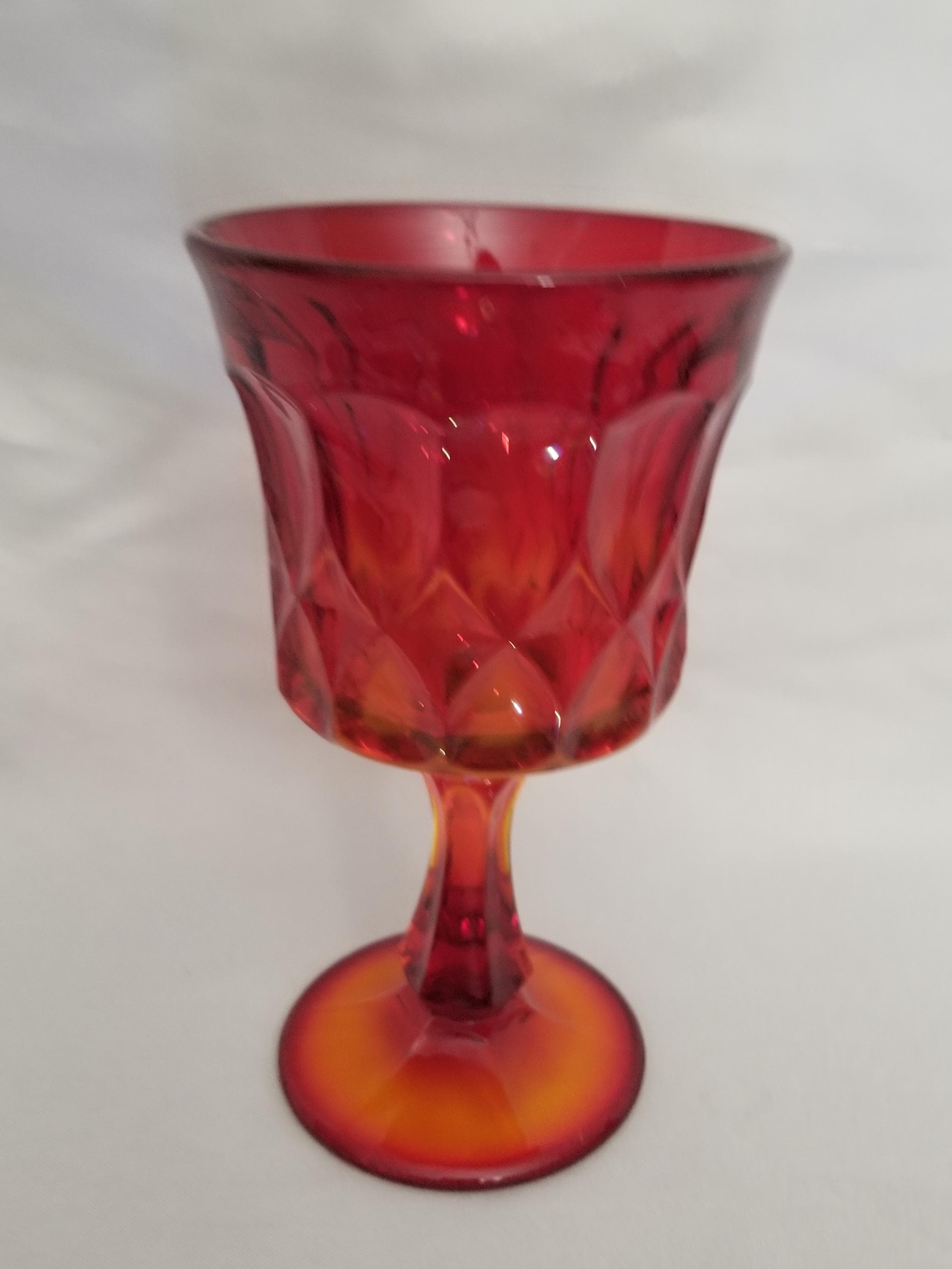 Vintage Noritake Perspective Red Glass Water Goblets - Set of 4 - Etsy