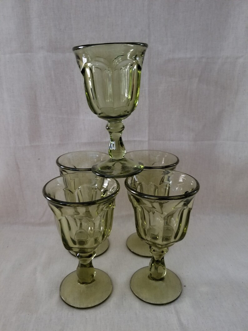 Vintage Imperial Glass Old Williamsburg Wine Glasses - Etsy